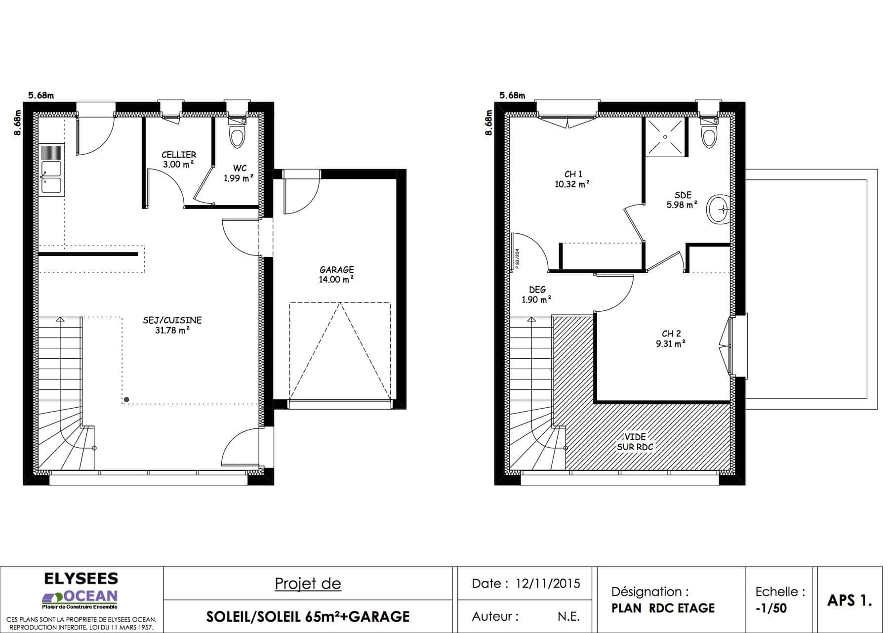 Plan De Maison De 65M2 | Ventana Blog
